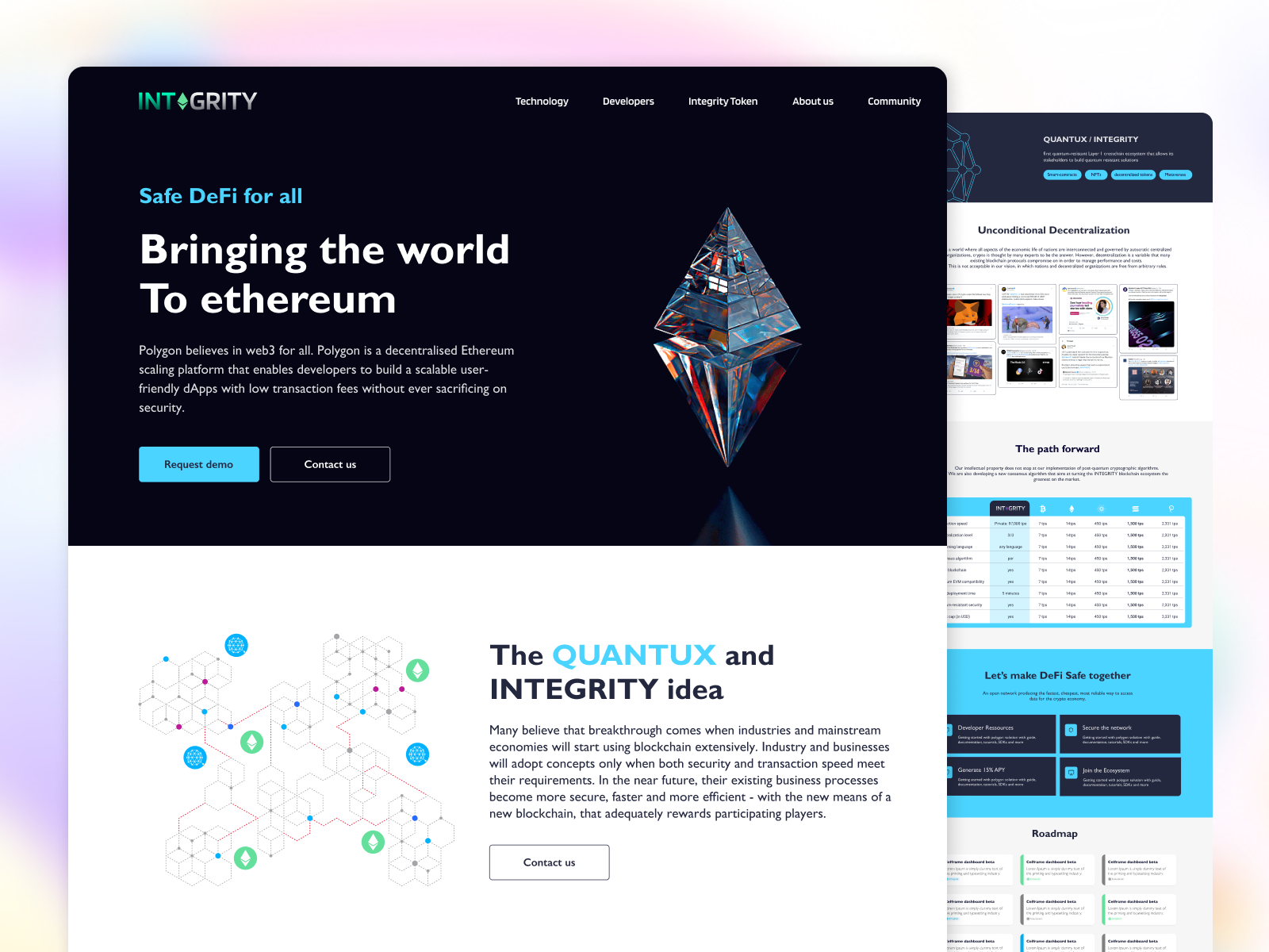 Blockchain Platform "Integrity" by Saquib Shah on Dribbble