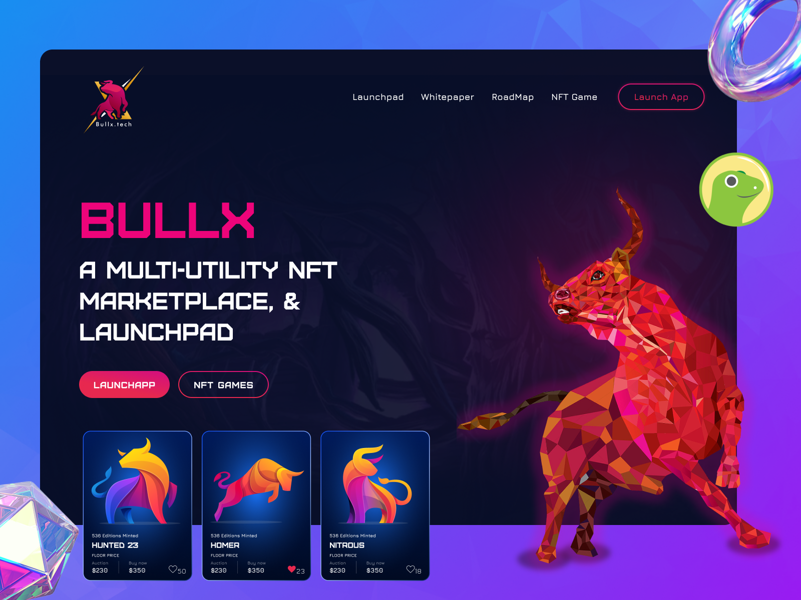 Bullx NFT Marketplace and Launchpad by Saquib Shah on Dribbble