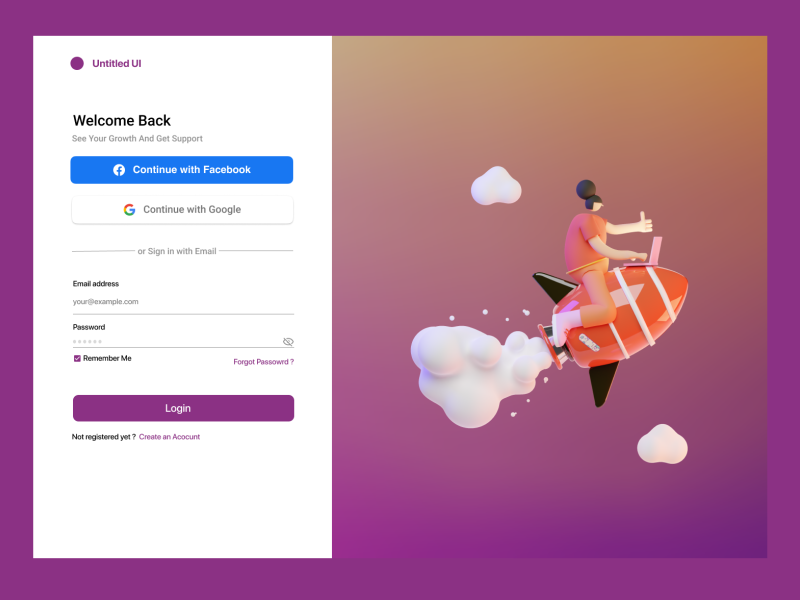 Login Page by Anupa Indula on Dribbble