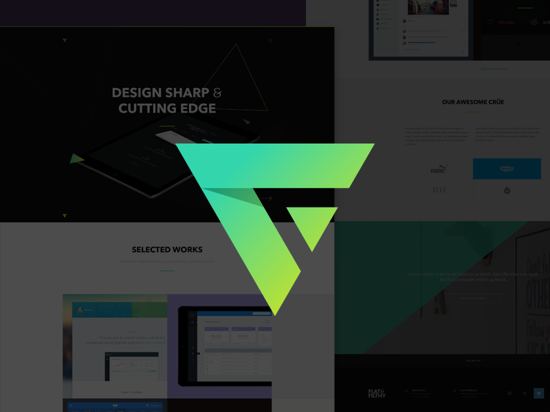 Flat & Filthy Re-design Project by Crüe. on Dribbble