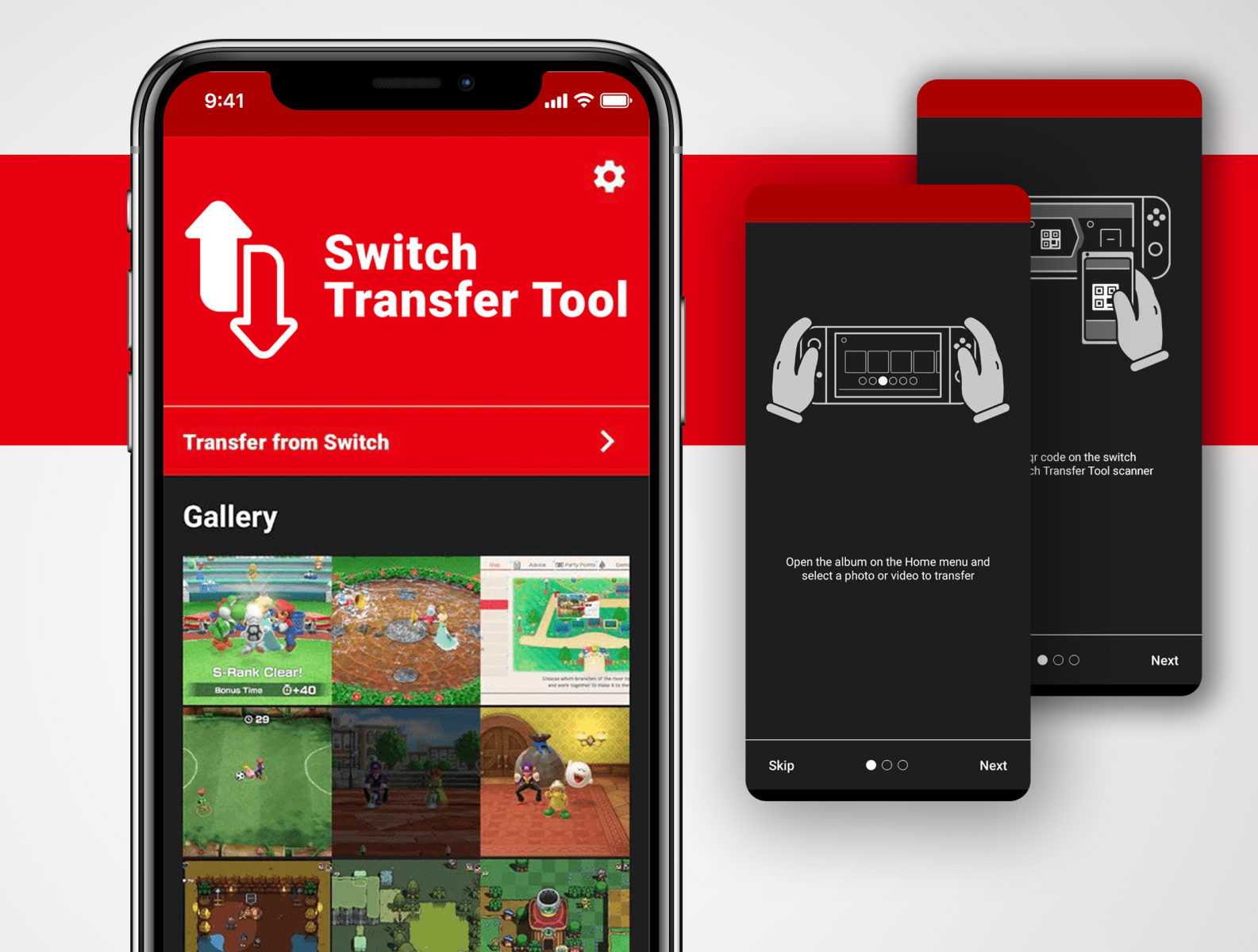 Switch Transfer Tool app UI and Branding by Jesse Ramey on Dribbble