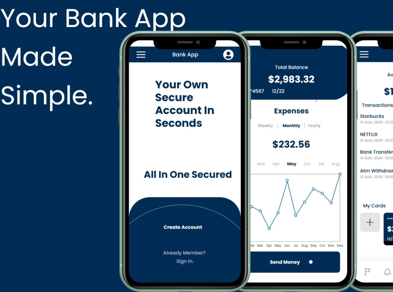 Bank App UI by Kunal Mittal on Dribbble