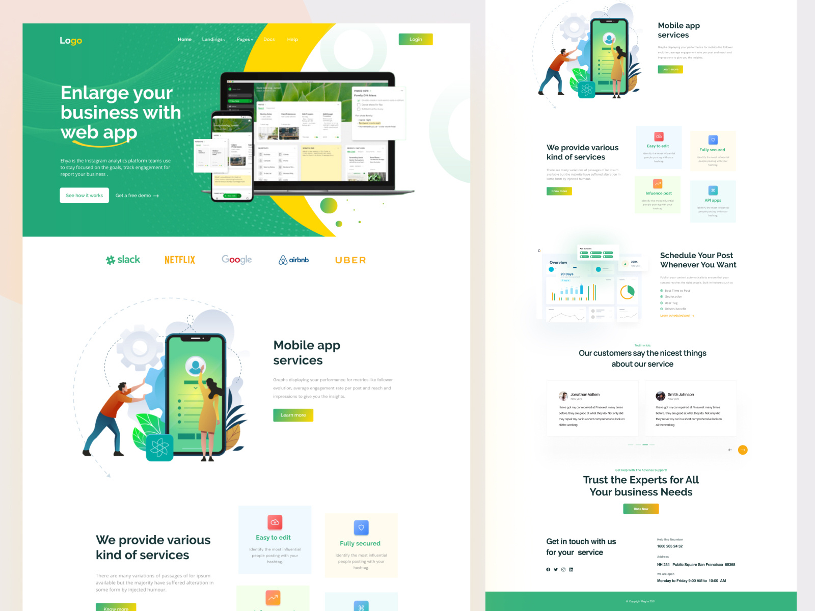Saas web app landing page by Ayesha Siddika on Dribbble