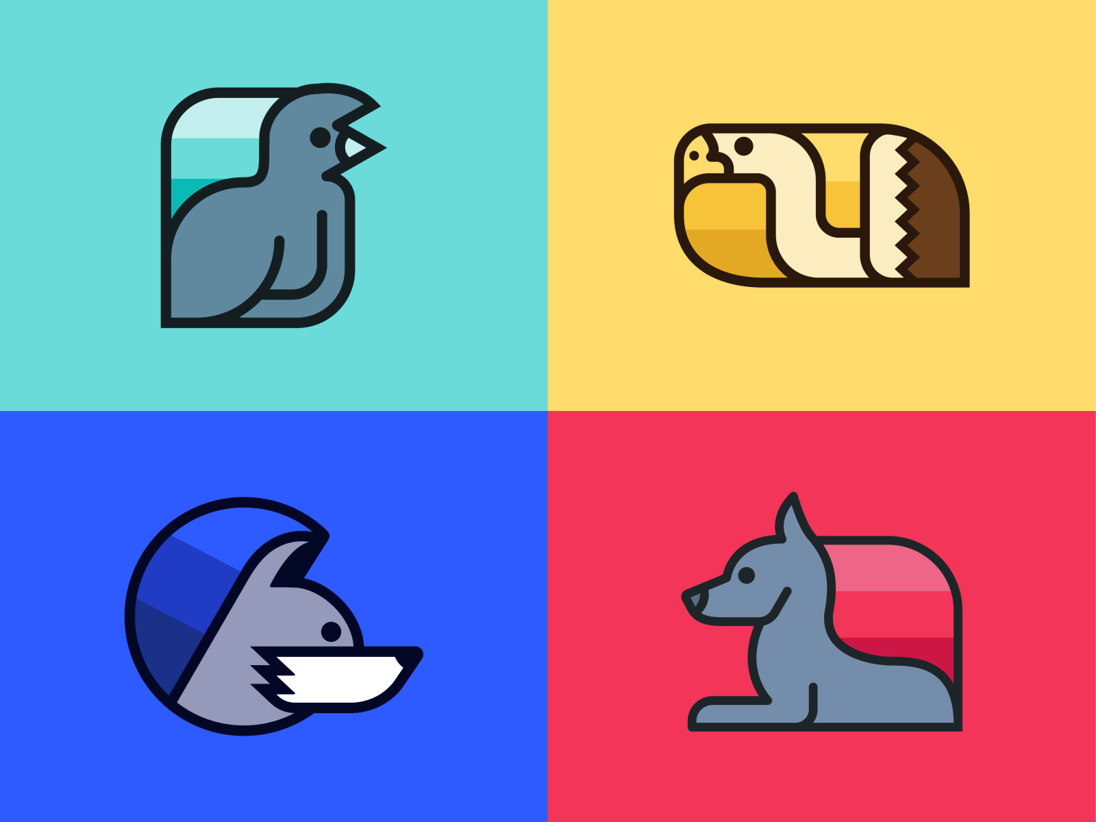 Minimal Animals 3 by Erik Bourque on Dribbble