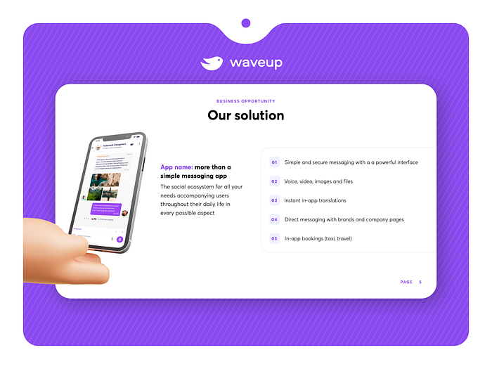 App Pitch Deck Example By Wave Up On Dribbble