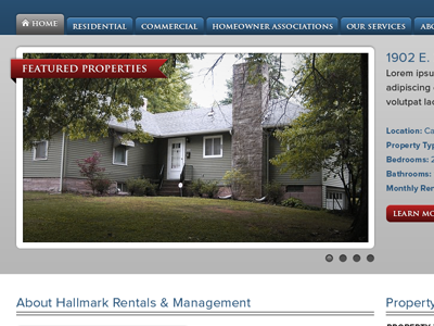 Hallmark Rentals & Management Design by Matthew Aaron Dimmett on Dribbble
