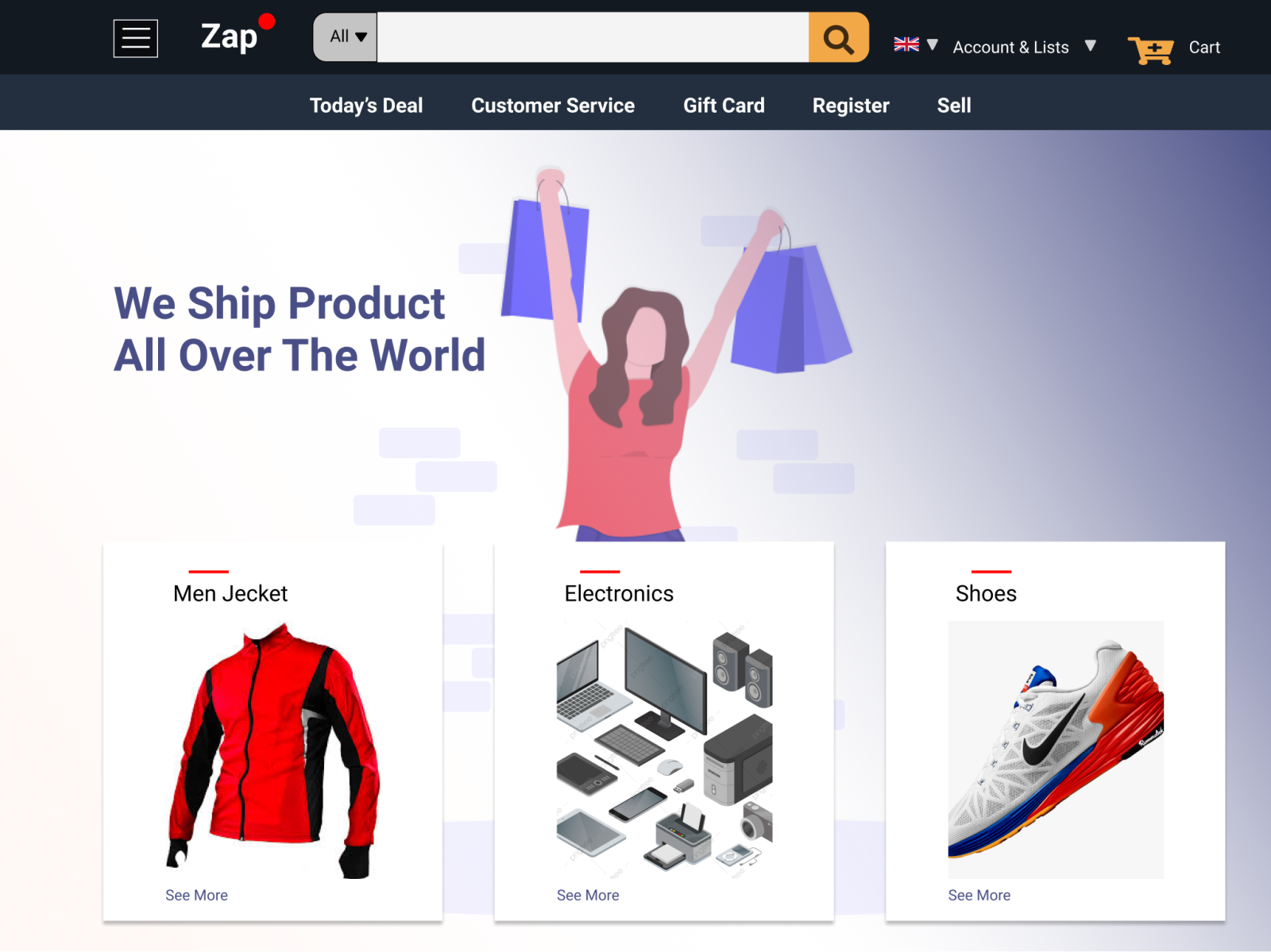 e-commerce website Desktop by Farooq Ahmed on Dribbble