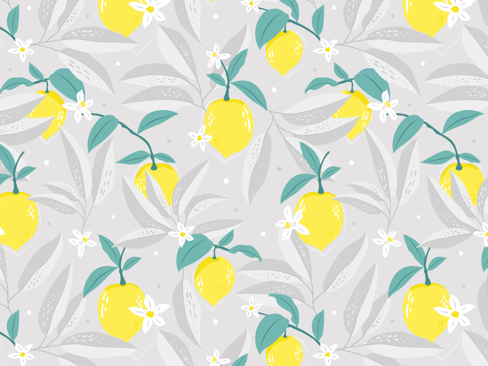 Lemon pattern in Pantone colors by Ruthenia Alba on Dribbble