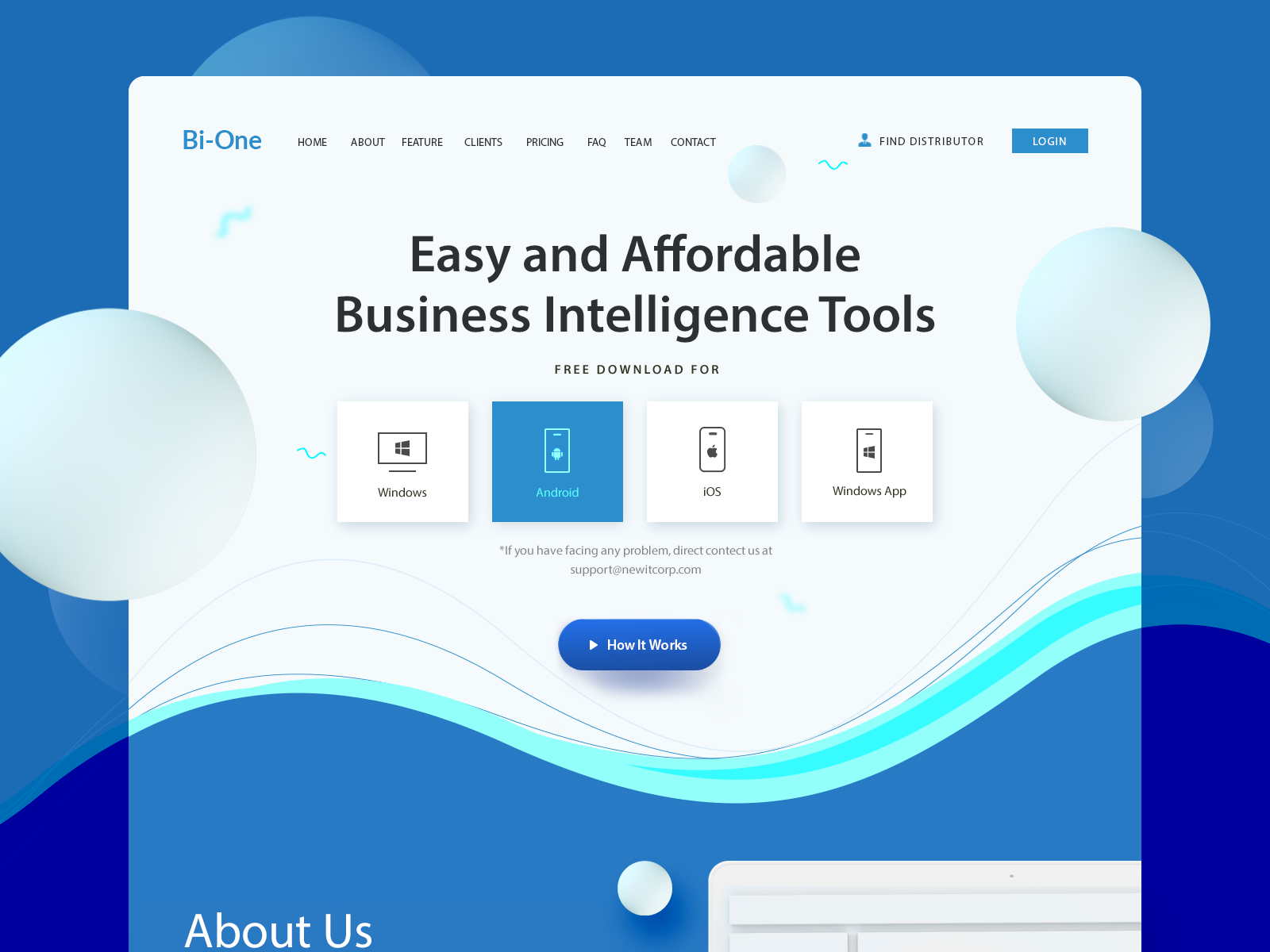 Bi One Tool Landing Page by Satyajit Designs on Dribbble