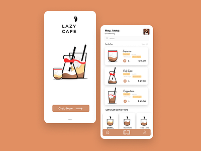 Cafe UI Design by Narendra Kumar on Dribbble