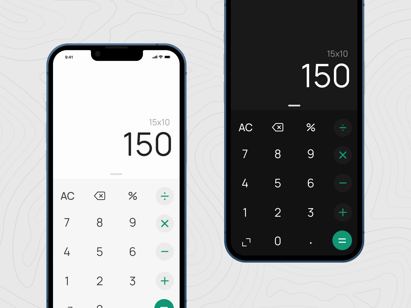 Calculator Interface (Light/Dark) by Chelaka Ilapperuma on Dribbble