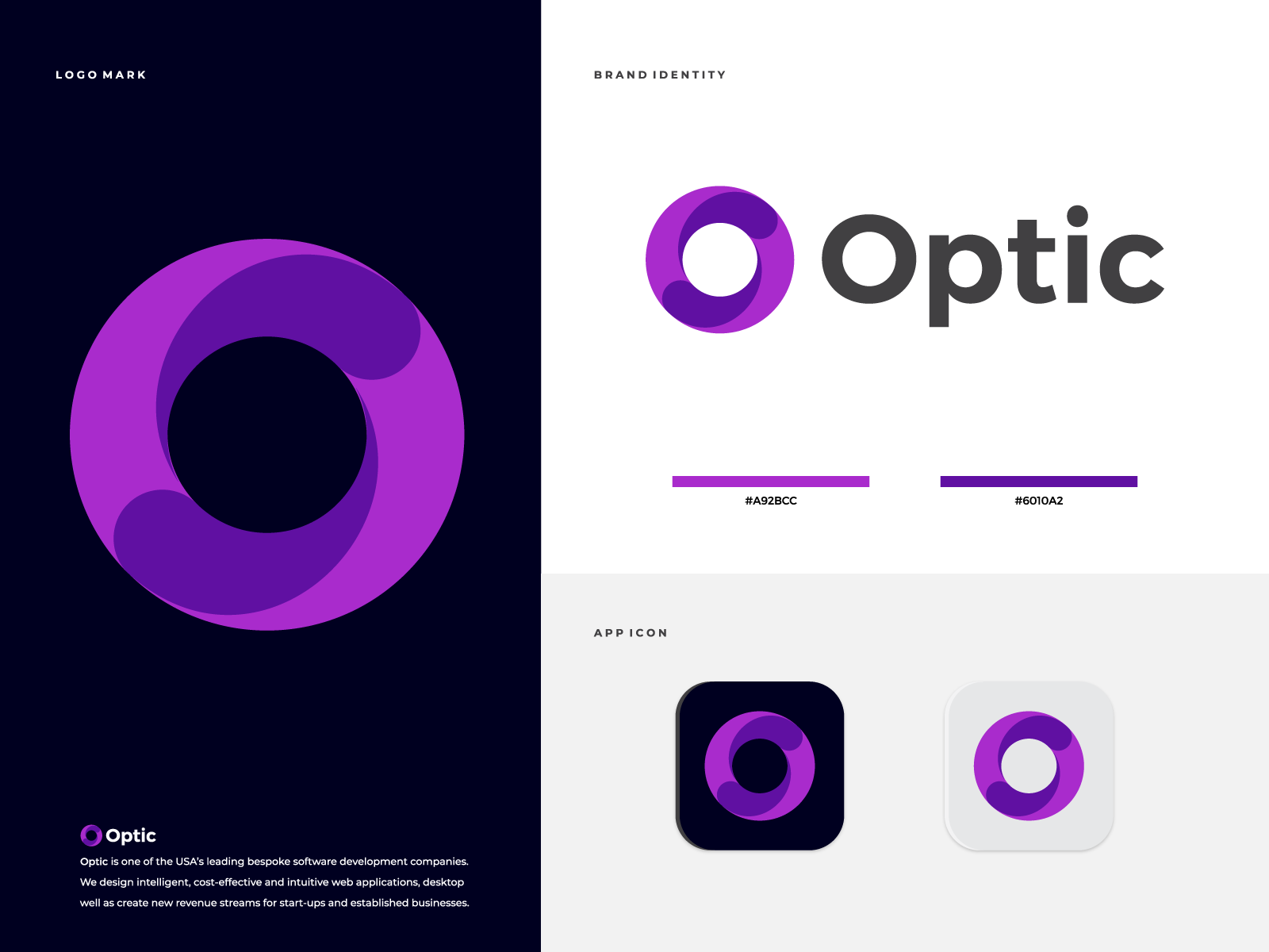 Modern colorful "O" letter logo Optic by Kazi Ankon on Dribbble