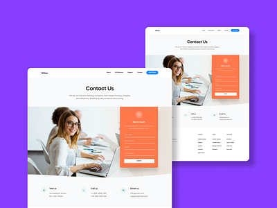 Contact us page UI by The Design Equipo on Dribbble