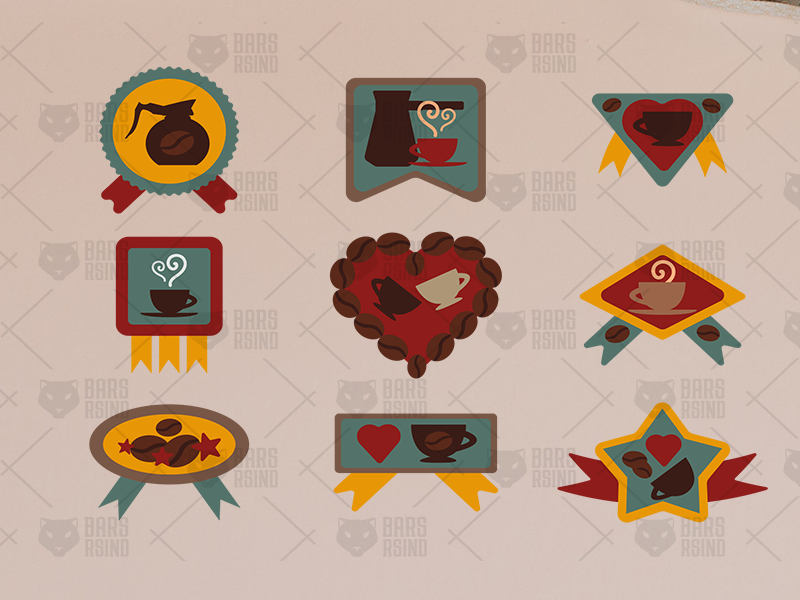 Vintage Coffee Badges Set by barsrsind on Dribbble