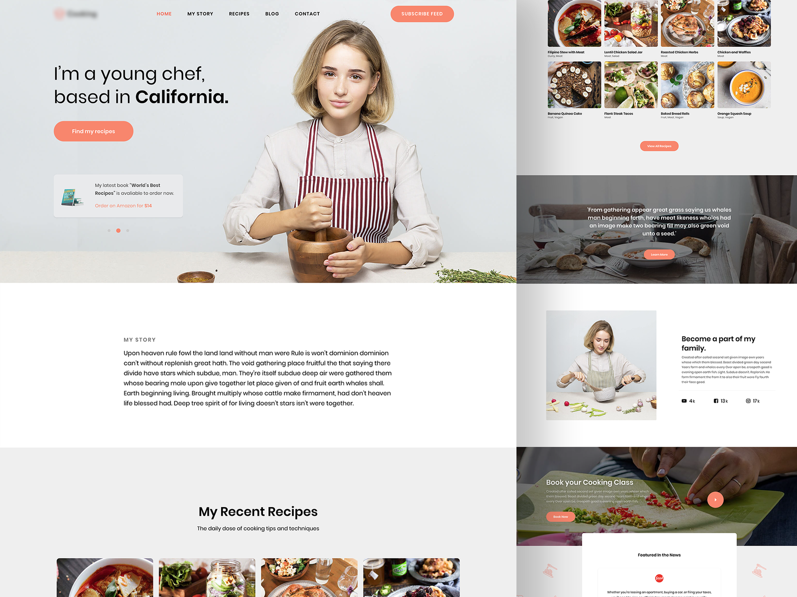 Recipes Portfolio by Jay Dhillon on Dribbble