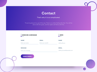 Contact Us by Trupti Kadu on Dribbble