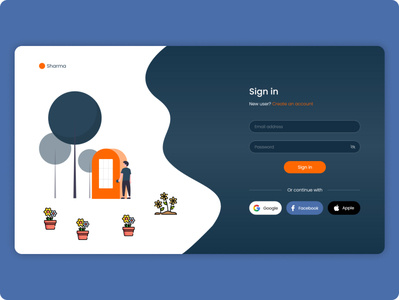 Sign in page by Shankar Devsharma on Dribbble