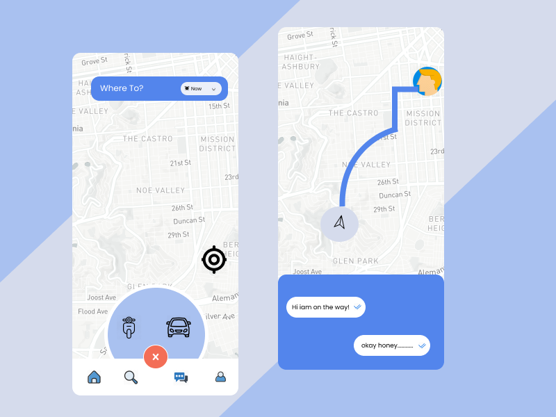waze app by Sowdhamini Chodavarapu on Dribbble