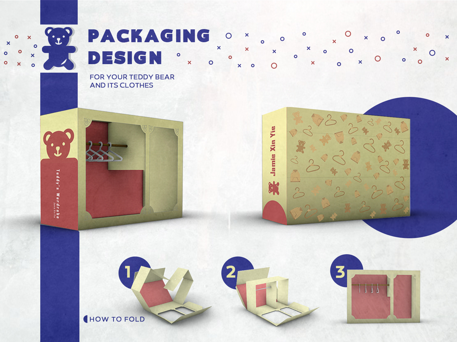 Package Design for your teddy bear and its wardrobe by Temis on Dribbble