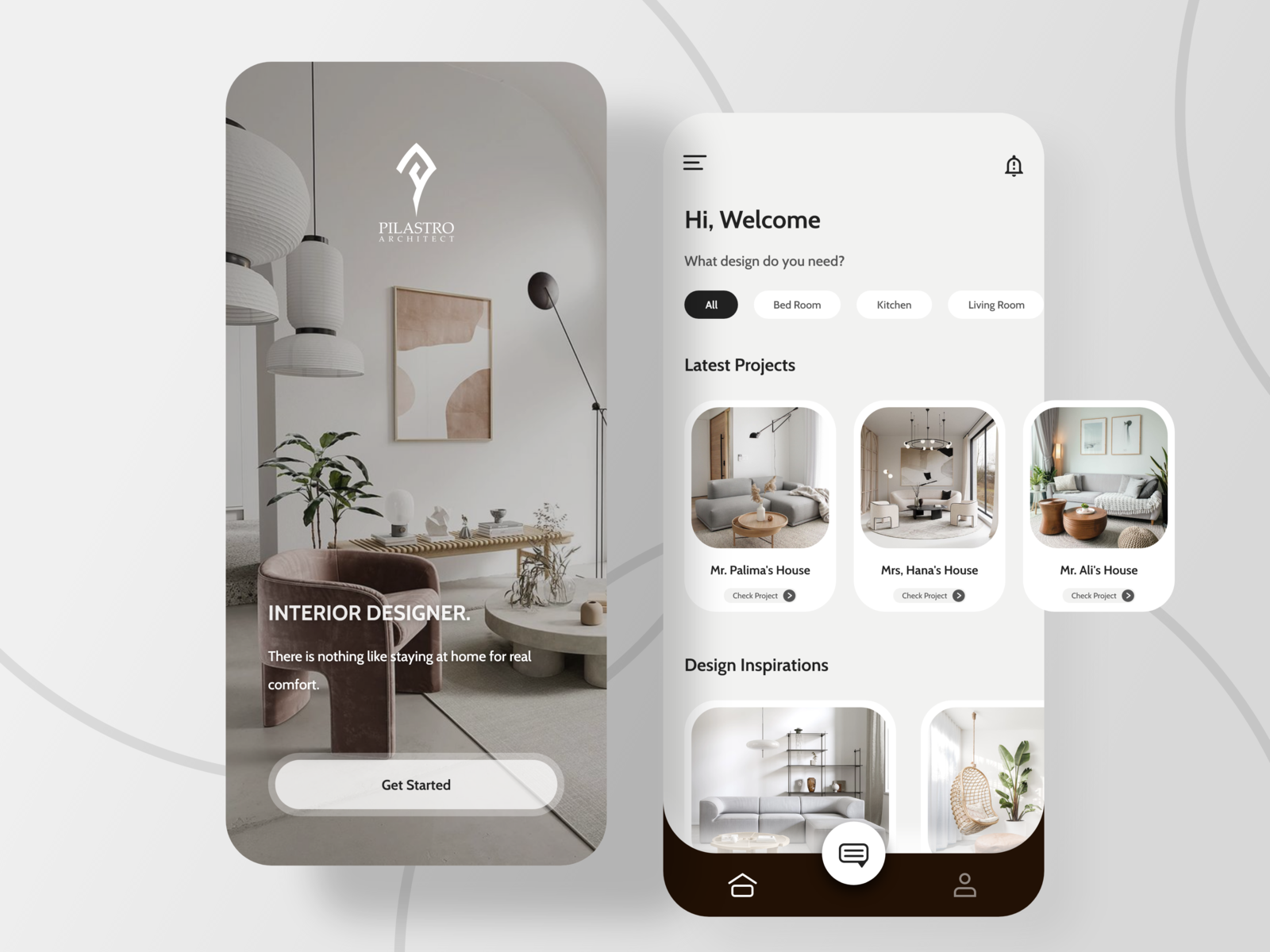 Interior Designer Mobile App Design - Pilastro Architect by A ...