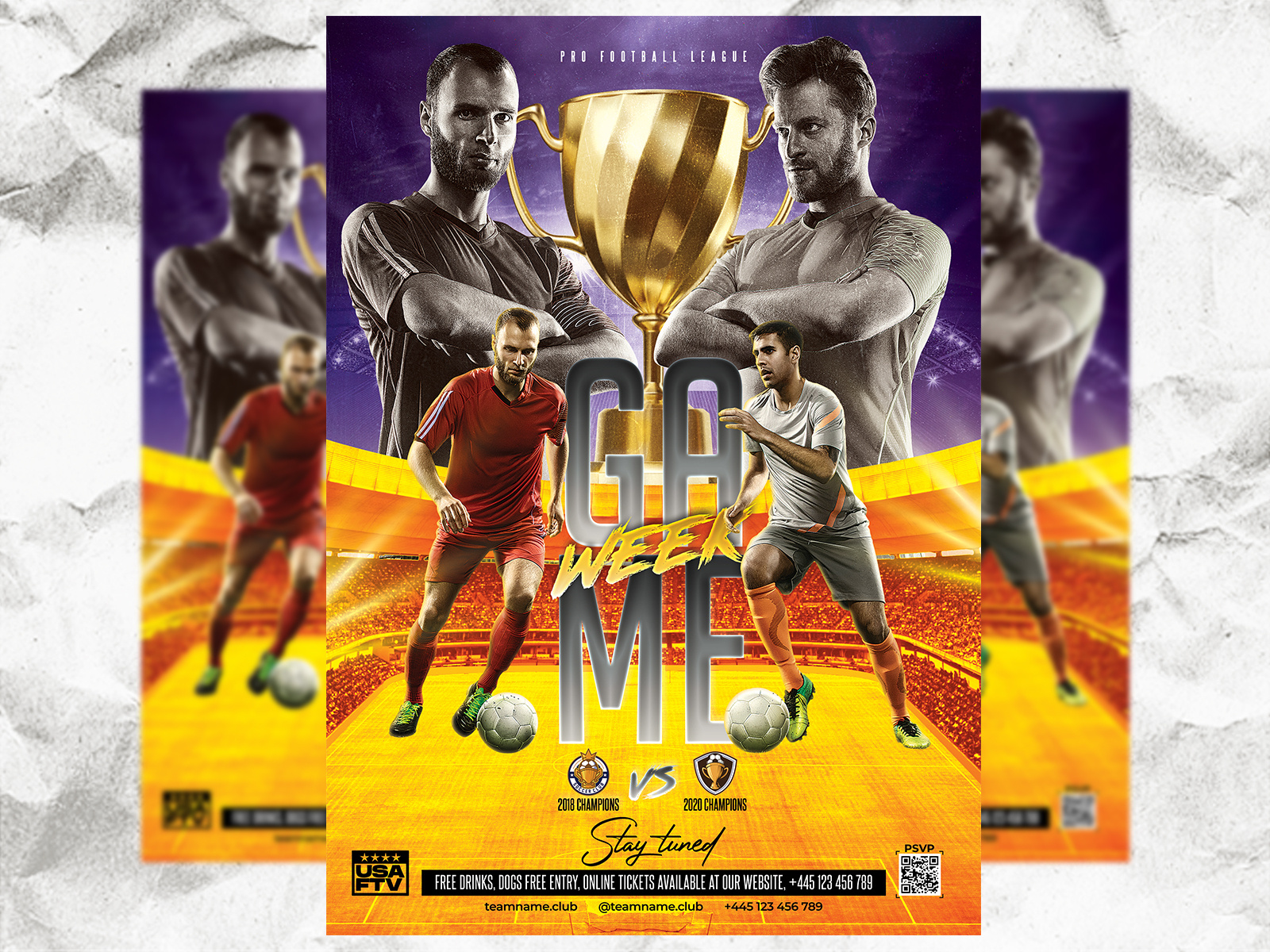 Soccer Flyer Template by bunebx on Dribbble