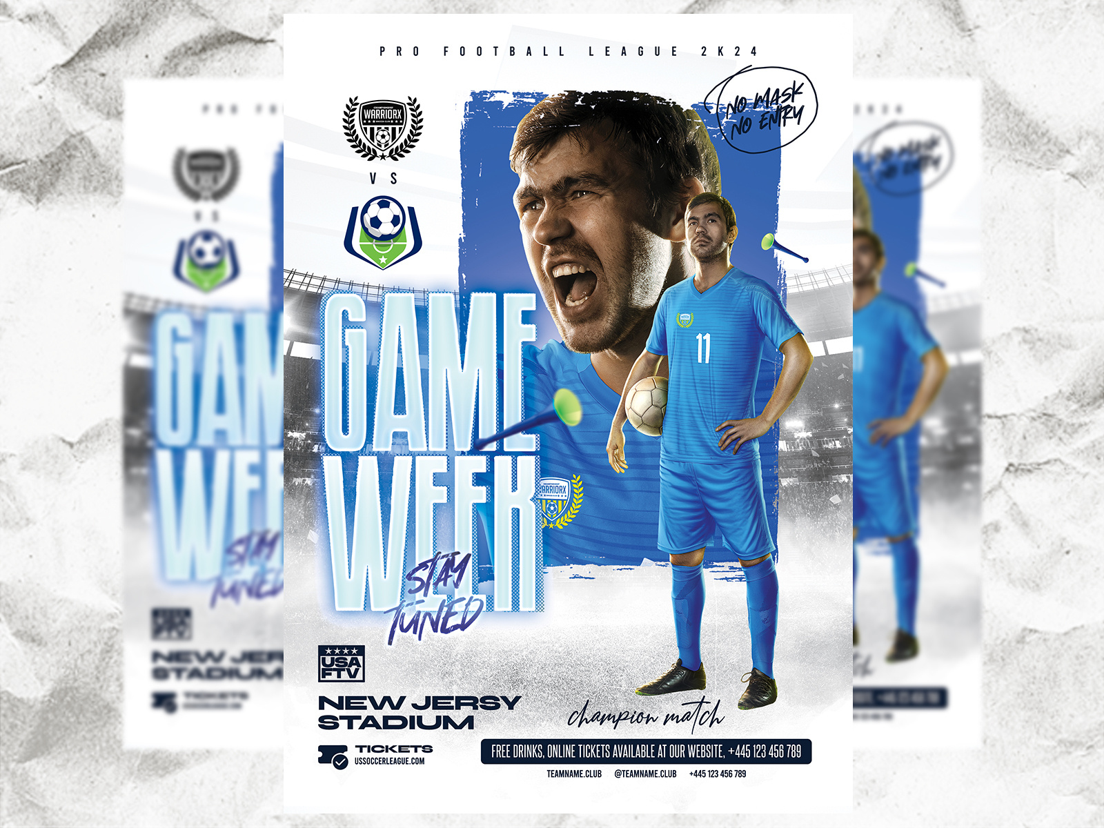 Soccer Flyer Template by bunebx on Dribbble