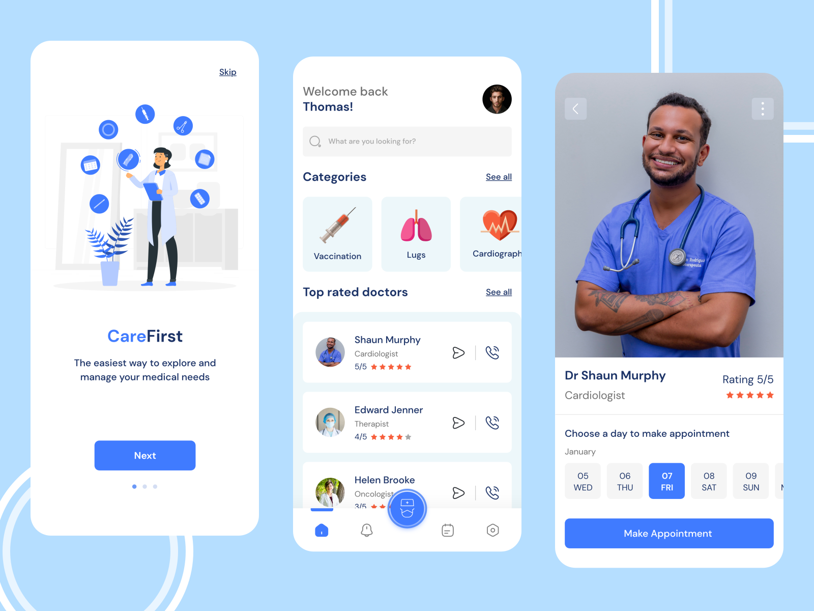 Medical App - CareFirst by Giiikss on Dribbble