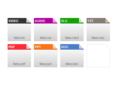 CSS Powered File Types by beenhero on Dribbble