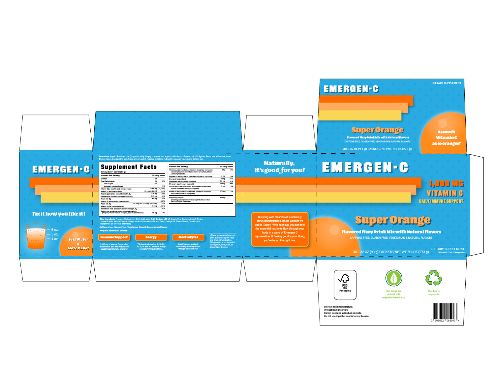 Emergen-C box layout by Lauren on Dribbble
