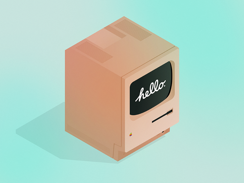 Isometric Macintosh by Bob van Aubel on Dribbble