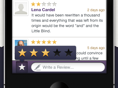 Rating box by Eryk Pastwa on Dribbble