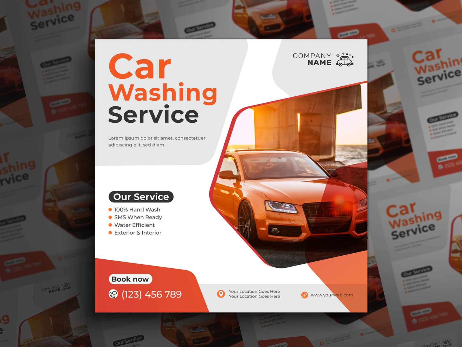 Promotional social media marketing template by Shamim Ahsan on Dribbble