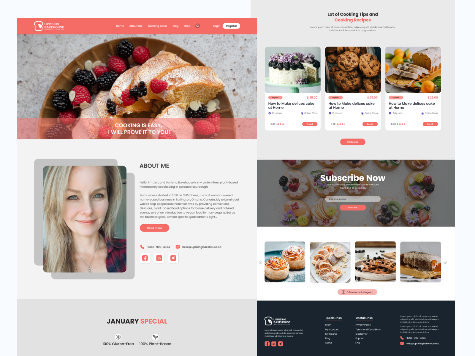Uprising Bakehouse Landing Page by Shamim Ahsan on Dribbble