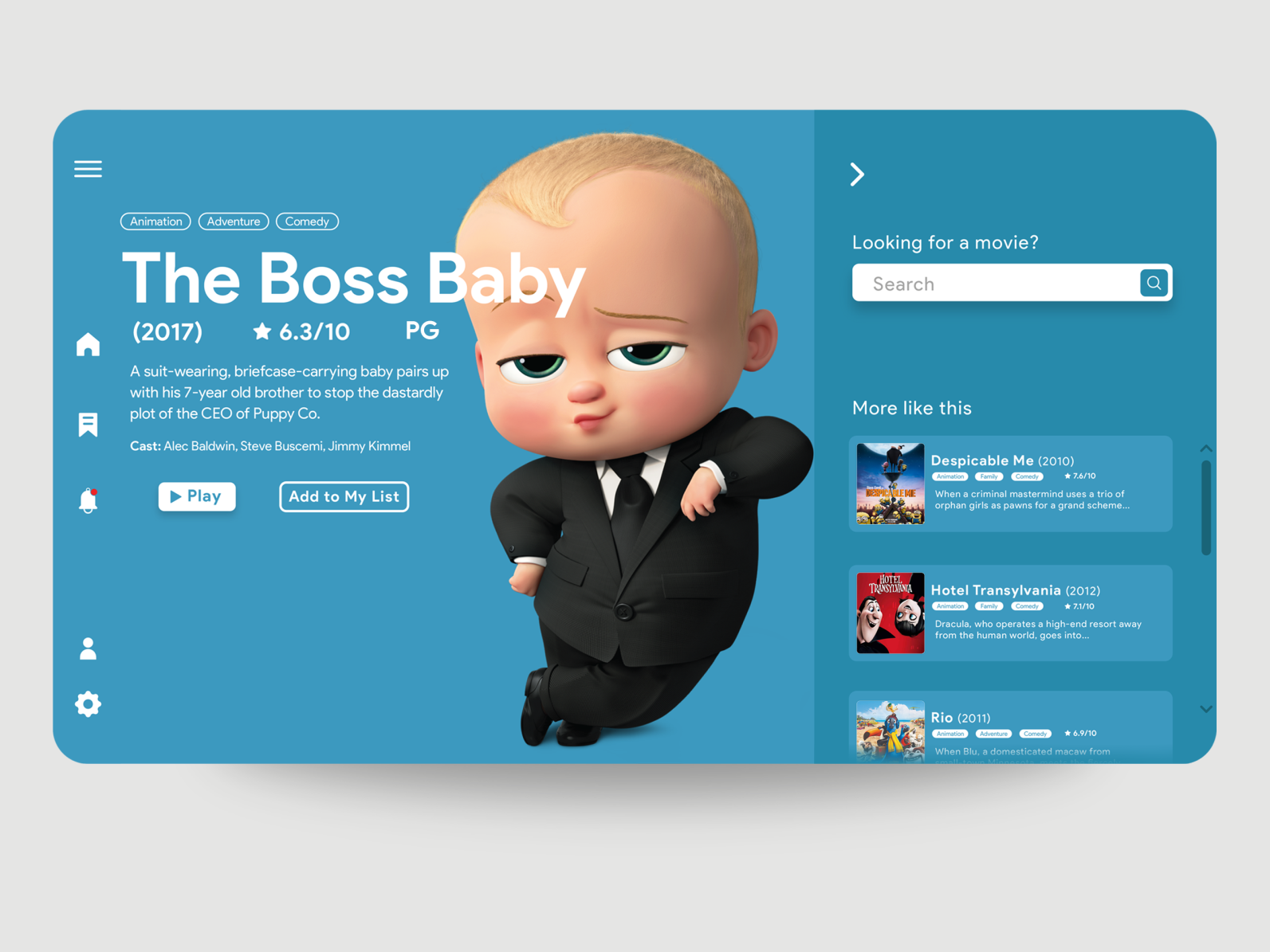 movie app UI concept for desktop by Fariz Muhammad on Dribbble