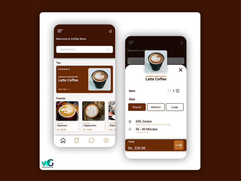 Coffee Store App UI Design by Ankita patil on Dribbble