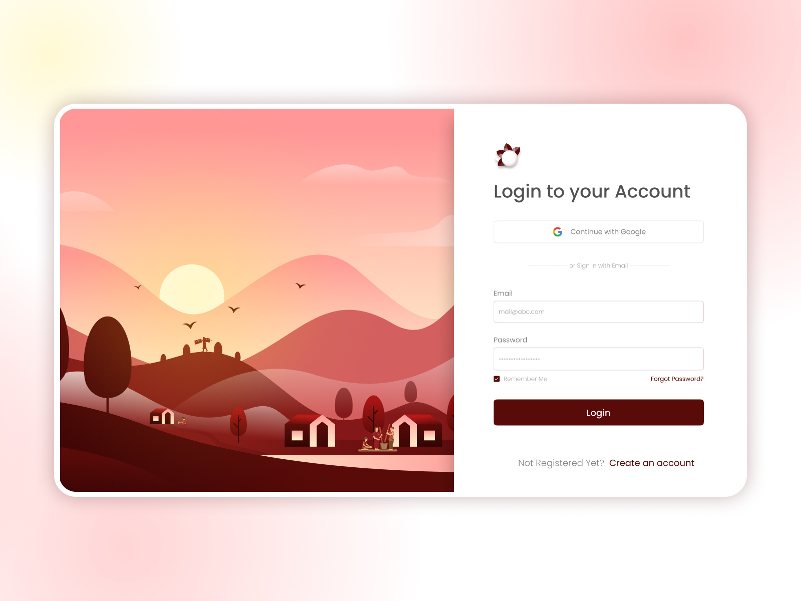 Login screen by Ankita patil on Dribbble