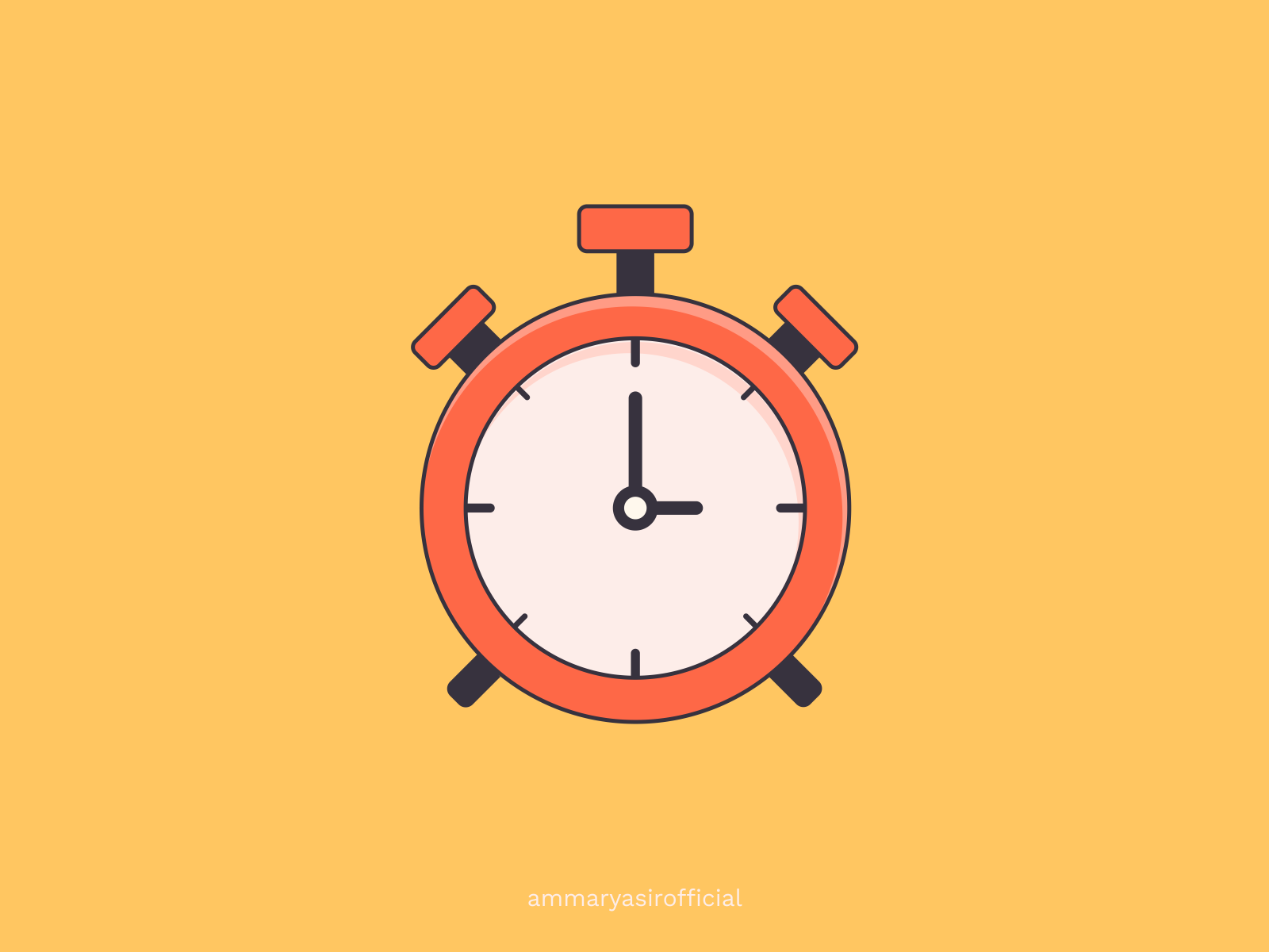 Flat Clock Illustration - 100 Illustrations Challenge by Ammar Yasir on ...