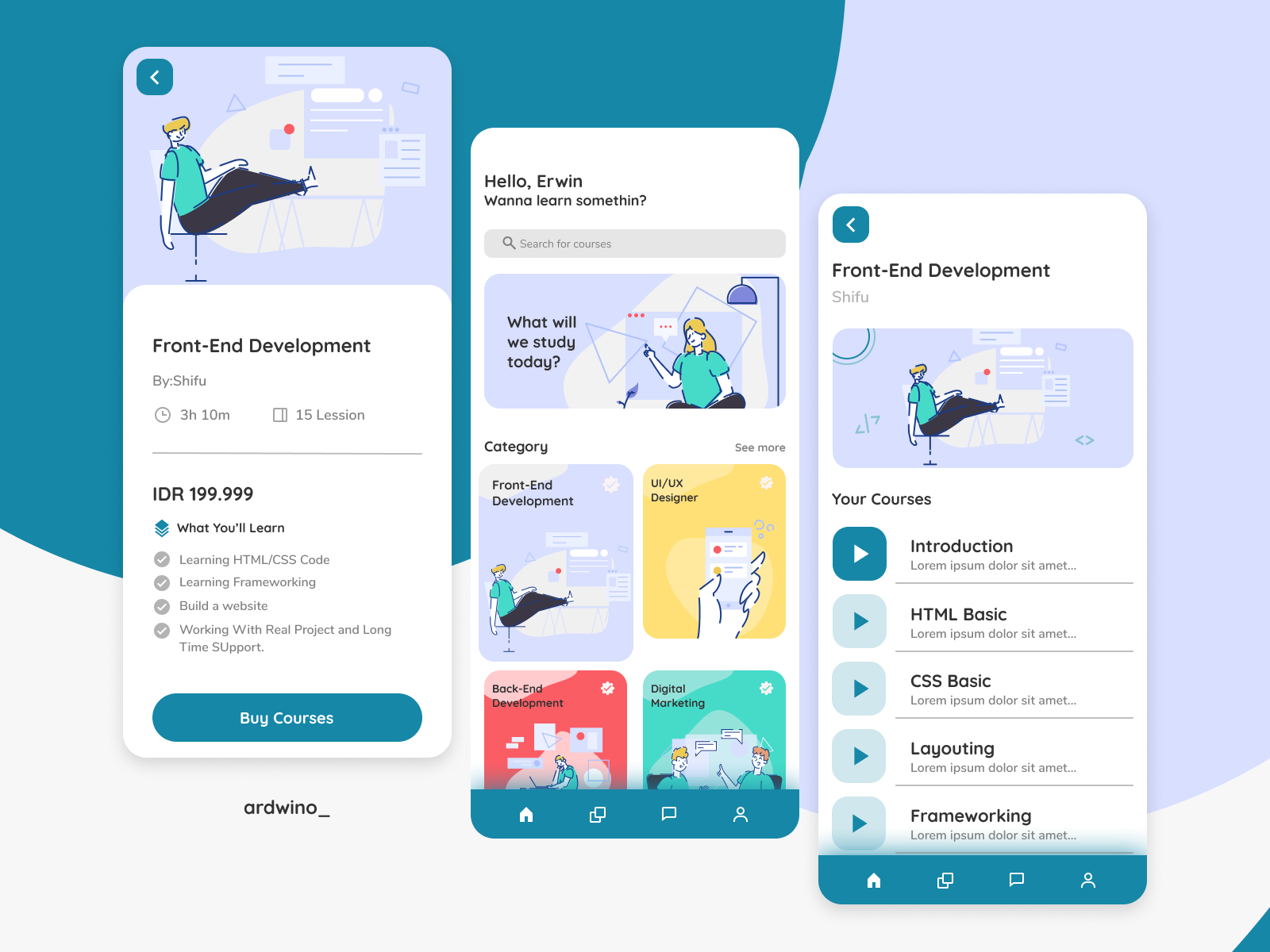 Mobile Courses by Arif Dwi Nugroho on Dribbble
