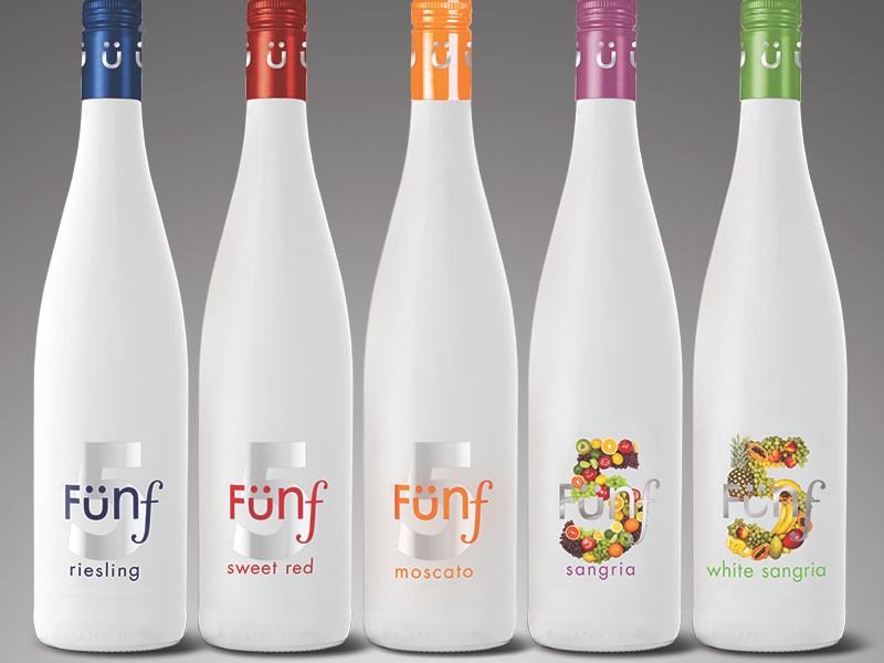 Funf Wines Packaging by Dennis Bonifer for Current360 on Dribbble