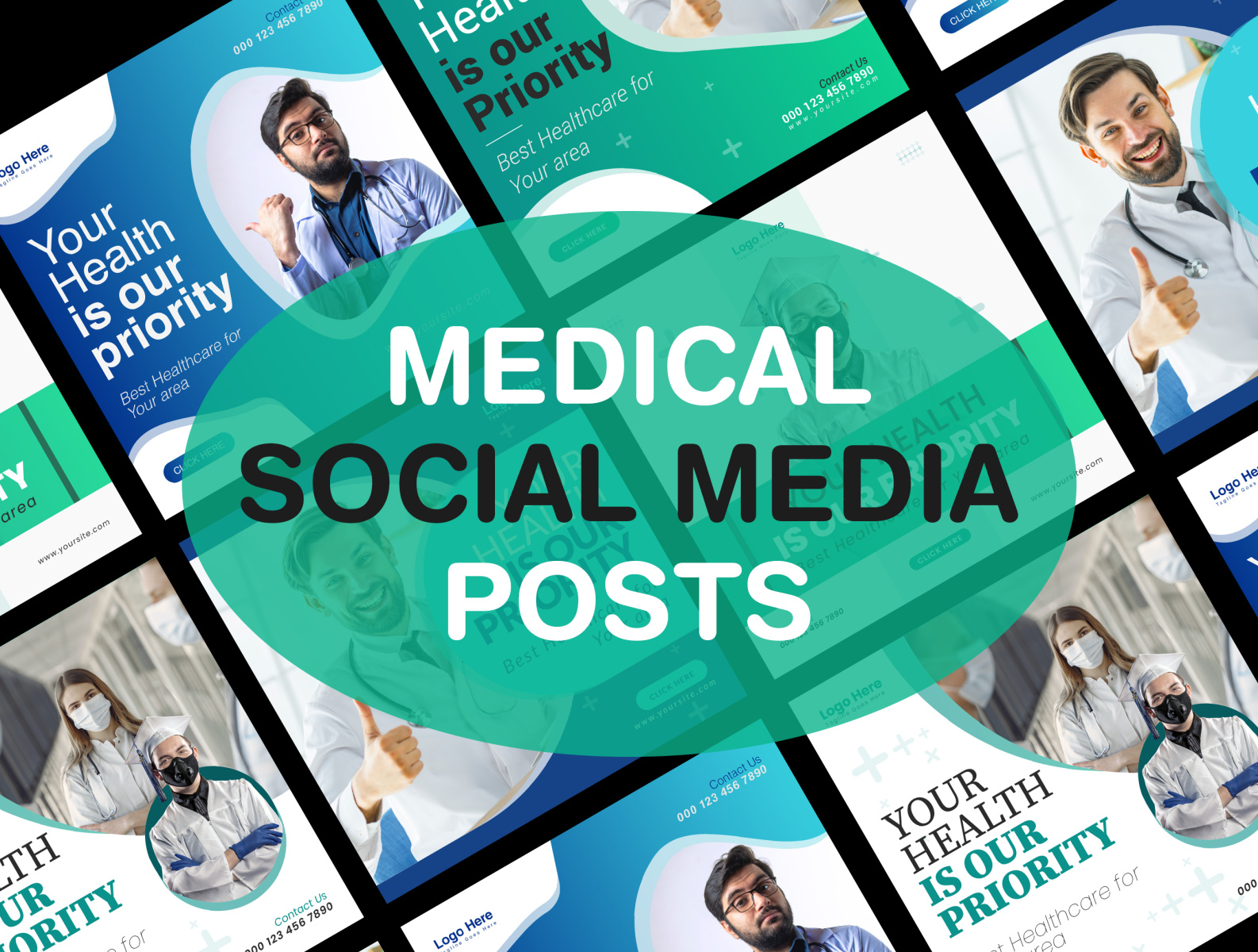 Medical Healthcare Hospital Social Media Post template by Creative Reel ...