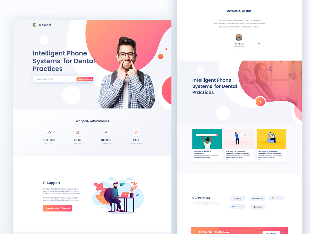 SAAS for Dental Webdesign by Sanket Pal for indianpix on Dribbble