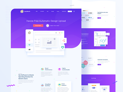 SAAS Landing page design for lazymerch by Sanket Pal for indianpix on ...