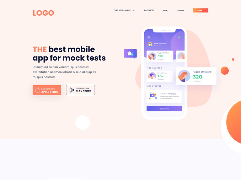 Mobile App Landing page Design by Sanket Pal for indianpix on Dribbble