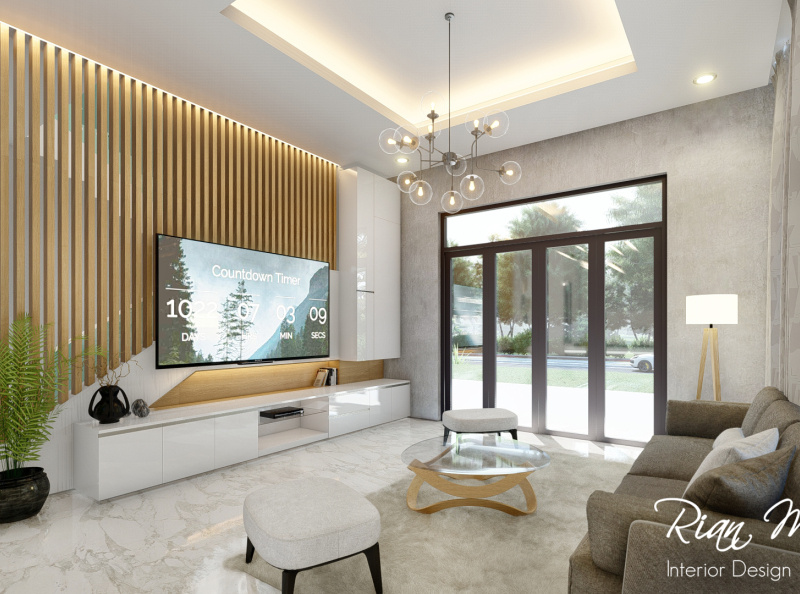 Modern Living Room by RIAN MUTAQIN on Dribbble