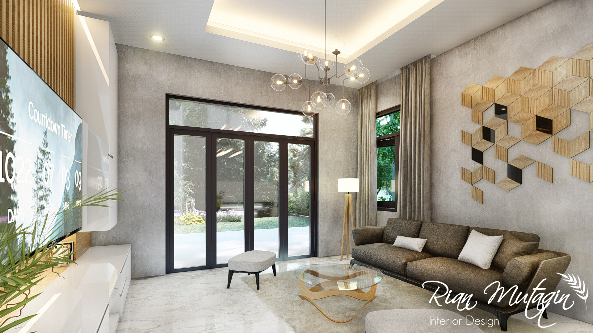 Modern Living Room by RIAN MUTAQIN on Dribbble