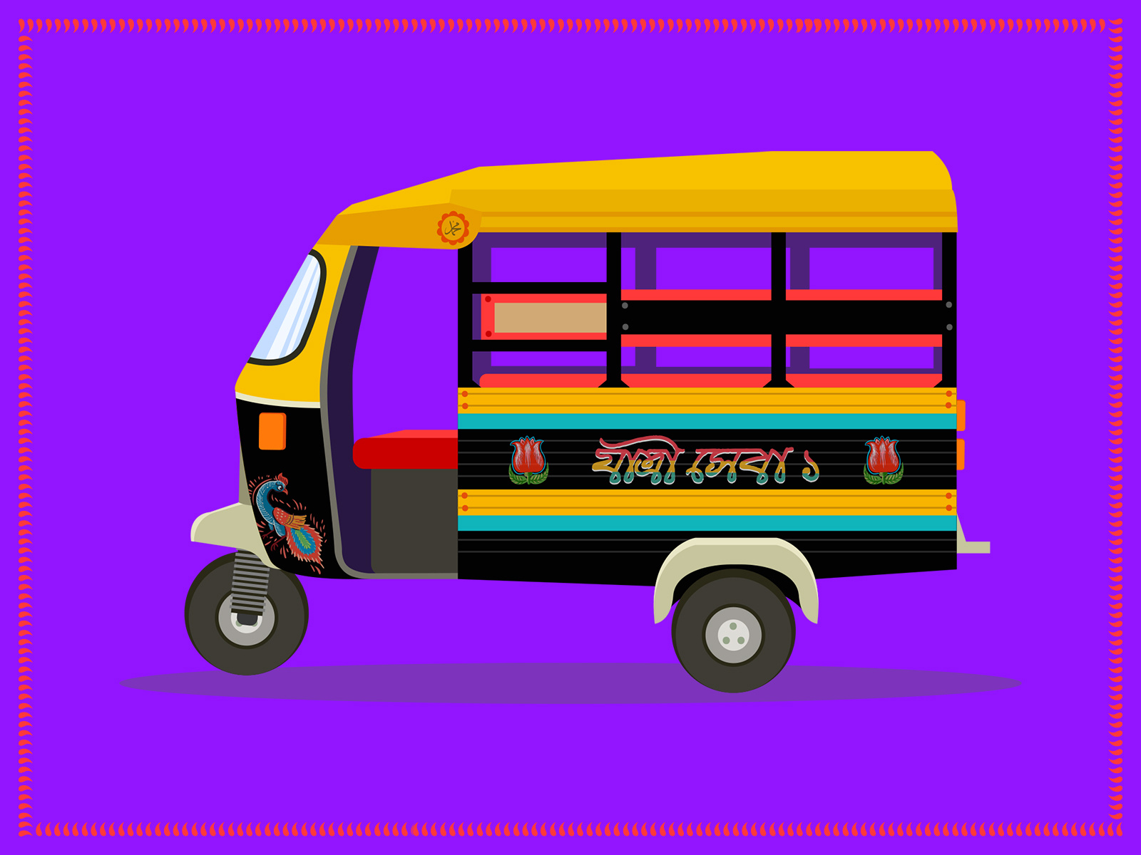 Tempu - Public Vehicle of Bangladesh by hamid bhuiyaan on Dribbble