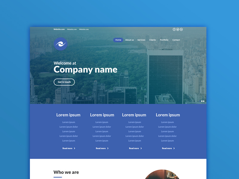 Company template by Suprevo on Dribbble