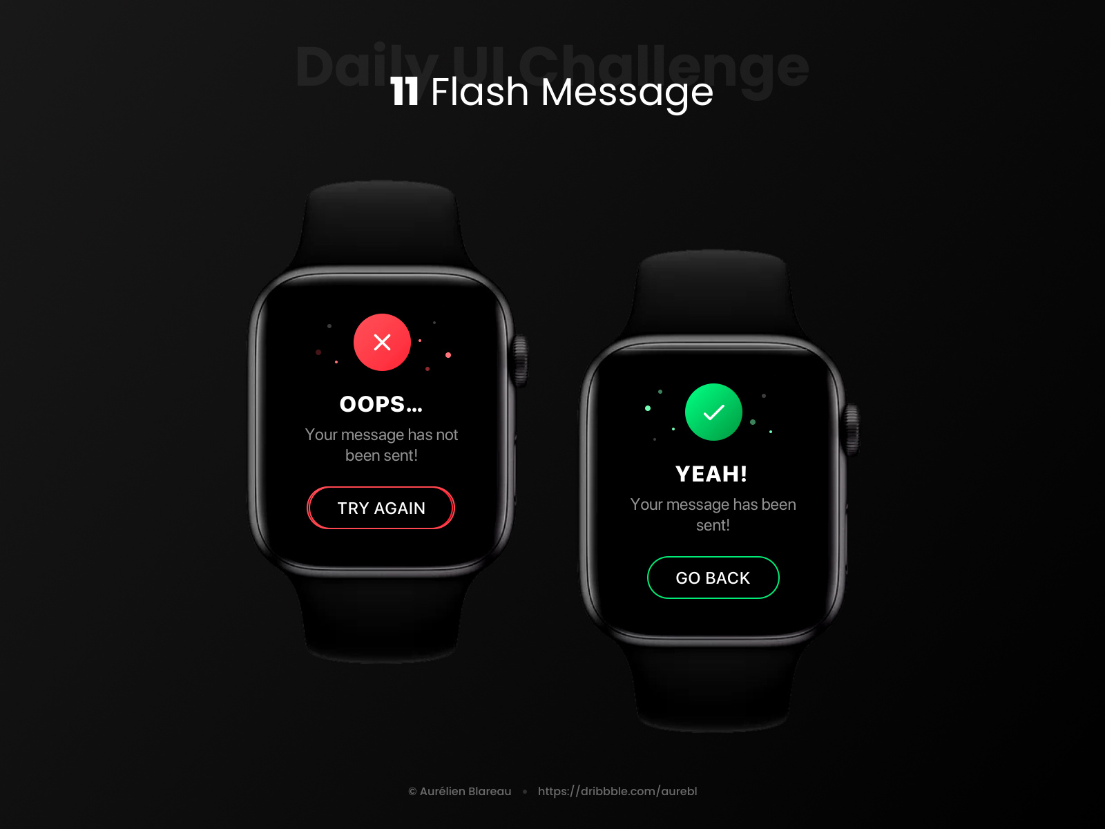 Flash Message - Daily UI 011 by Aurélien Blareau on Dribbble