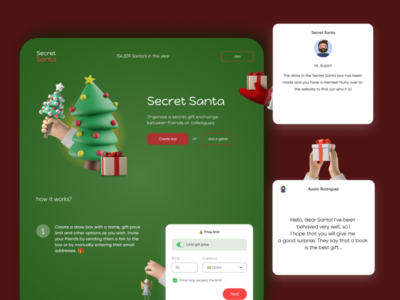Secret Santa Landing Page by Ivan on Dribbble