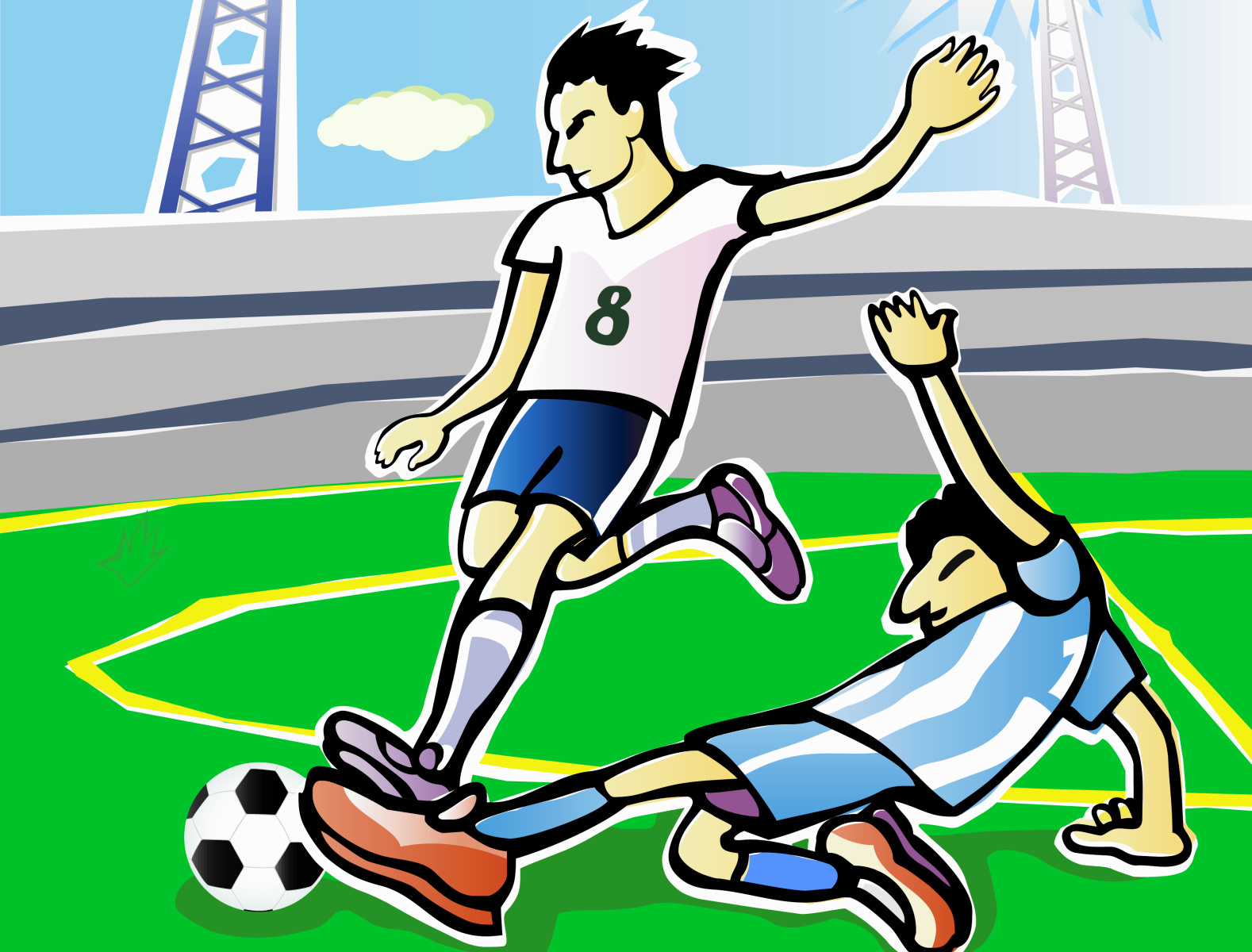 Soccer comic illustration made in AI. by Sergio (Master) D on Dribbble